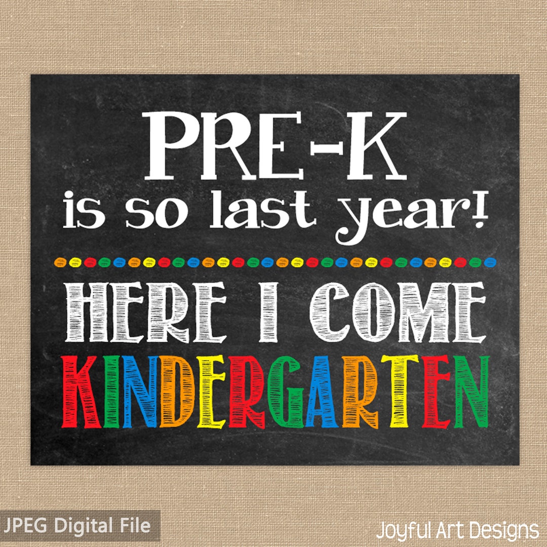 Last Day of School for Pre-k Chalkboard PRINTABLE Sign. Pre-k is so ...