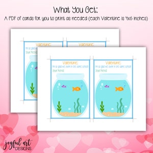 Goldfish Valentine Card / Classroom Valentines / Valentine's Ideas for ...