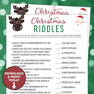 Christmas Riddles / Christmas Party Games / Christmas Trivia / Fun ...