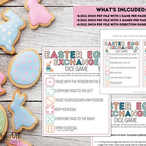 Easter Egg Exchange Dice Game / Easter Party Games / Printable Easter ...