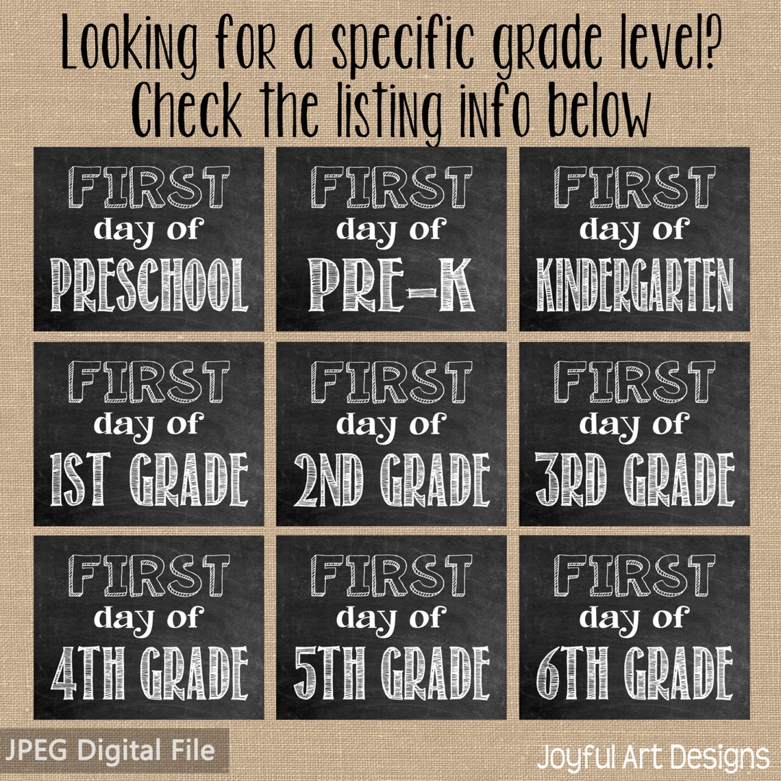 First Day of 1st Grade Chalkboard PRINTABLE Sign. Last Day of - Etsy