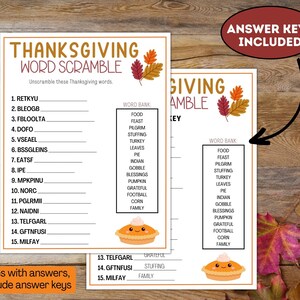 Thanksgiving Game BUNDLE / Thanksgiving Games / Friendsgiving Games ...