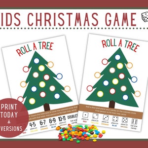 Christmas Games for Kids Roll A Tree Dice Game Christmas - Etsy