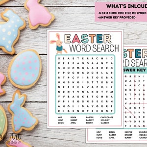 Easter Word Search / Easter Party Games / Printable Easter Games ...