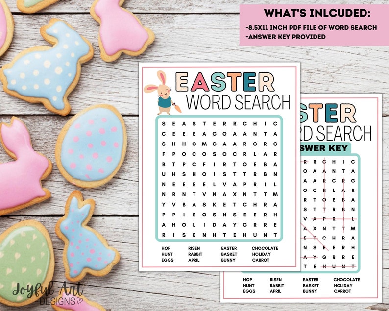 Easter Word Search / Easter Party Games / Printable Easter - Etsy