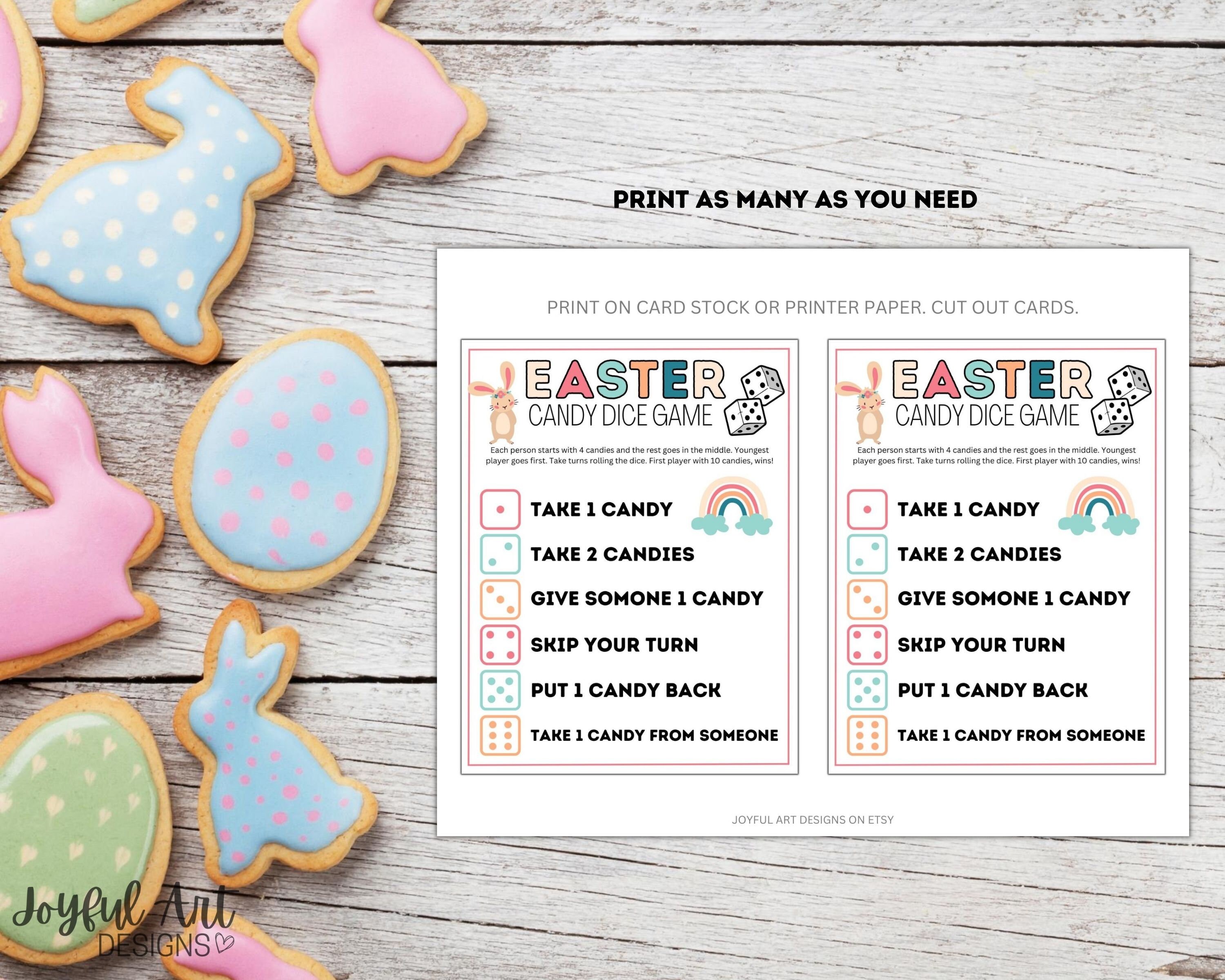 Easter Candy Dice Game / Easter Party Games / Printable Easter Games ...