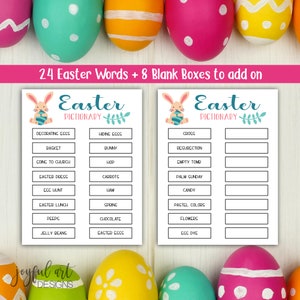 Easter Pictionary Game / Easter Party Games / Easter Charades / Holiday ...