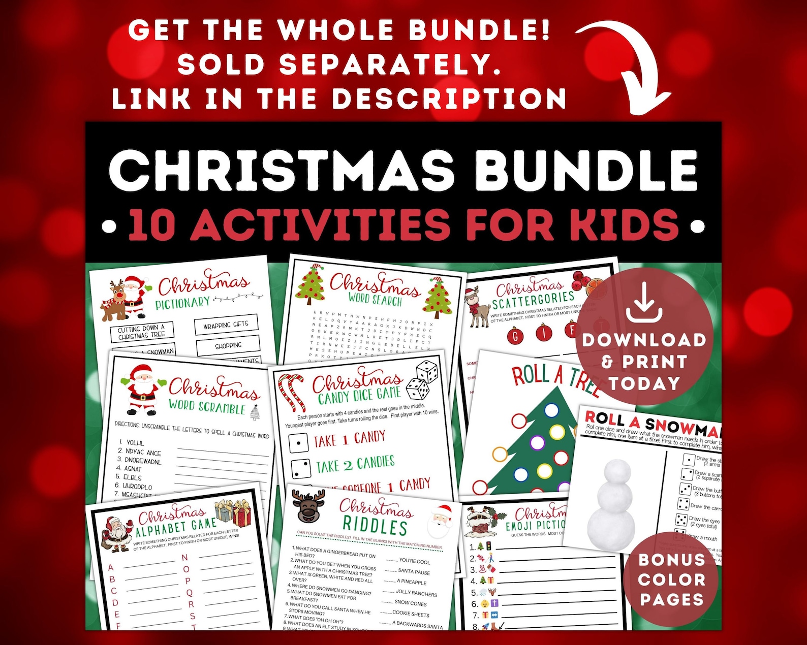 Christmas Word Scramble / Christmas Party Games / Holiday - Etsy