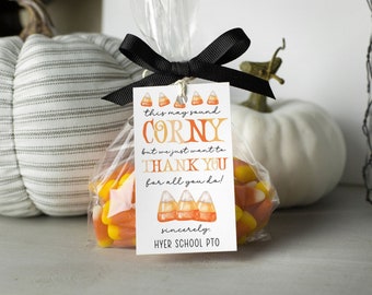 EDITABLE Thanks for All You Do Boo Candy Corn Gift Tags - Etsy