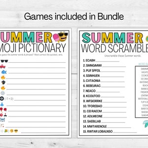Summer Game BUNDLE / Summer Party Games / Printable Summertime Games ...