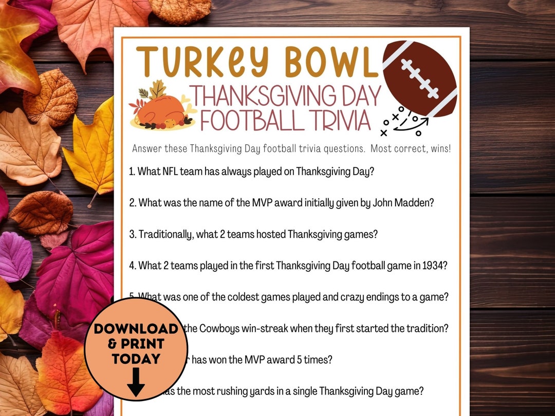 Thanksgiving Trivia Game / Thanksgiving Fowl Play Turkey Game / True or ...
