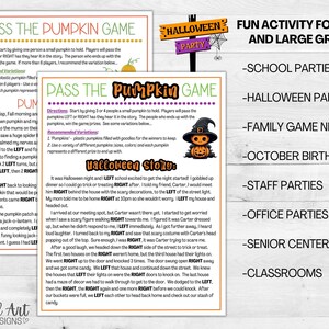 Pass the Pumpkin Game / Halloween Printable / Left Right Game ...