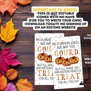 Funny Thanksgiving Treat Tag / Fall Treat Tag / Pumpkin Bread Tag ...