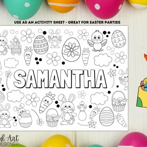Personalized Easter for Kids, Easter Coloring Pages, Printable Easter ...