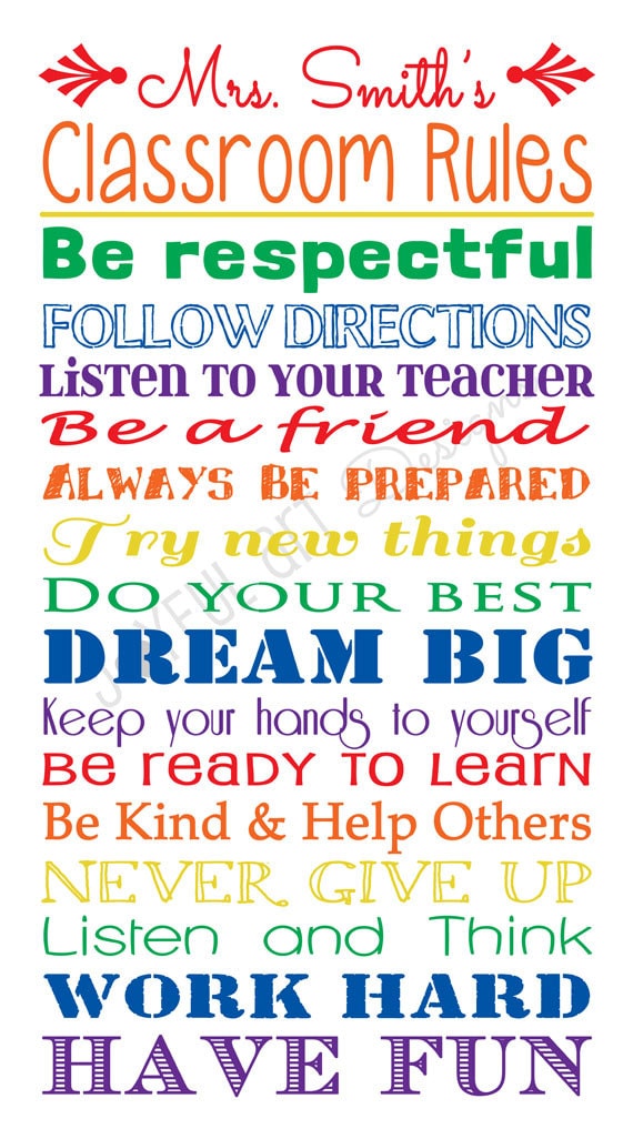 Classroom Rules Sign