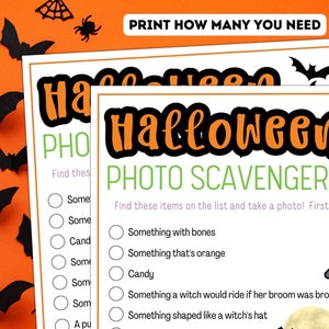 Halloween Photo Scavenger Hunt / Halloween Party Games / Printable ...