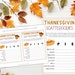 Thanksgiving Scattergories / Thanksgiving Word Game / Fall Holiday Game ...