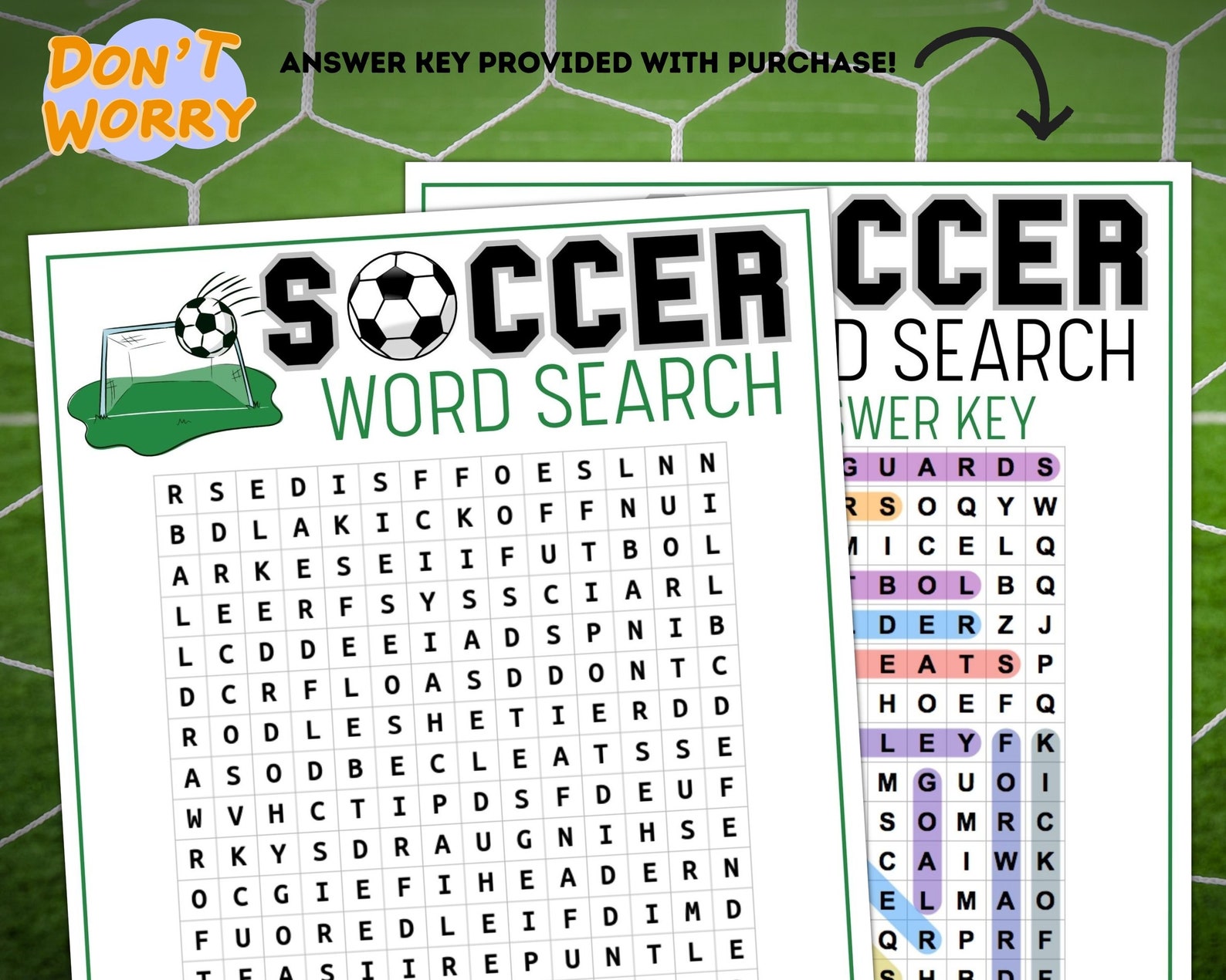 Soccer Word Search / Printable Soccer Team Party Games / Soccer Games ...