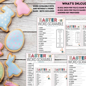 Easter Word Scramble / Printable Easter Games / Easter Activities for ...