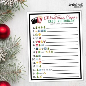 Christmas Emoji Pictionary Game, Christmas Party Games, Fun Christmas ...