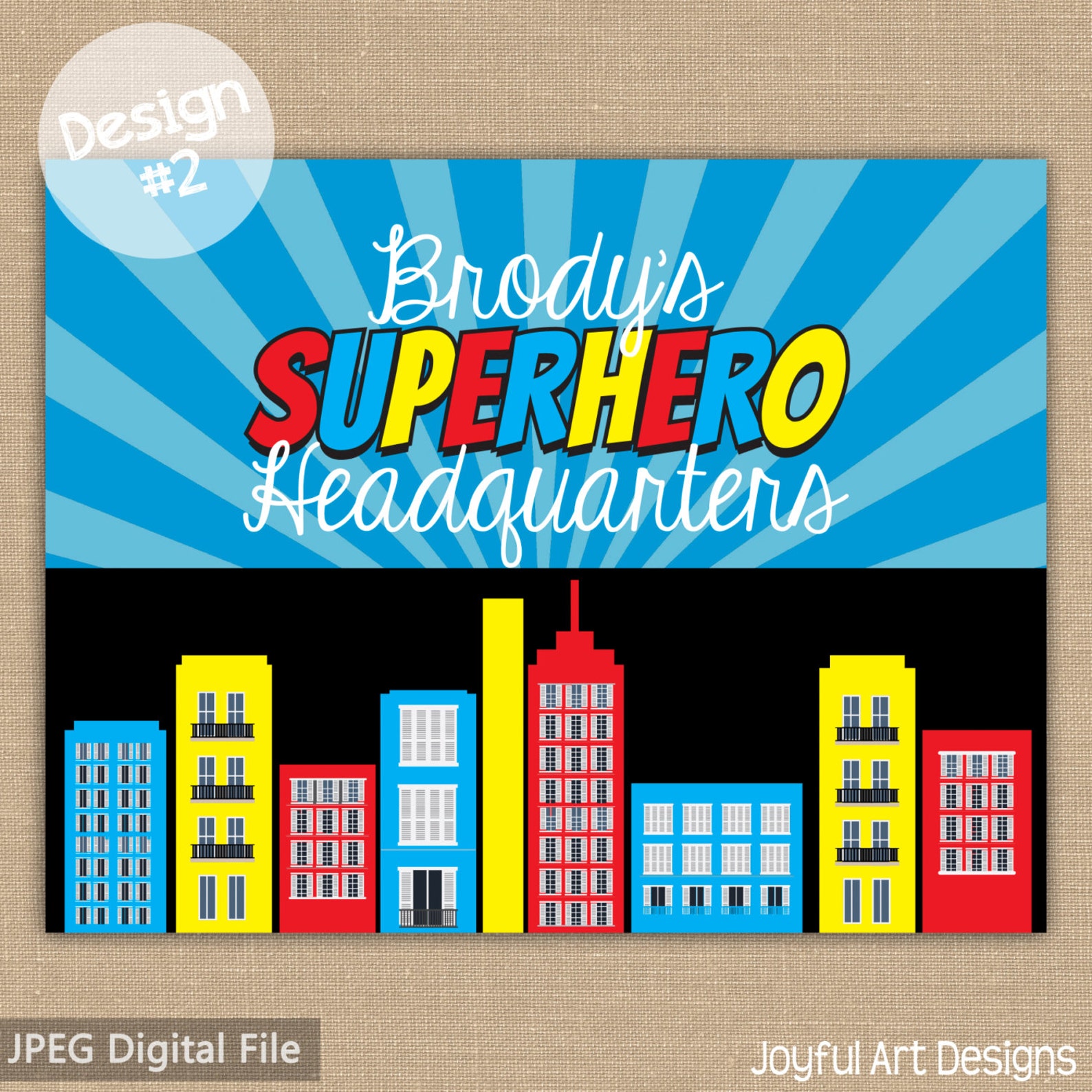 Superhero Headquarters PRINTABLE. Superhero Birthday Party. - Etsy