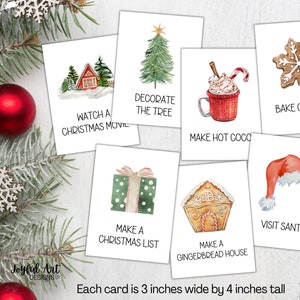 Printable Advent Activity Cards for Kids / Christmas Advent Calendar ...