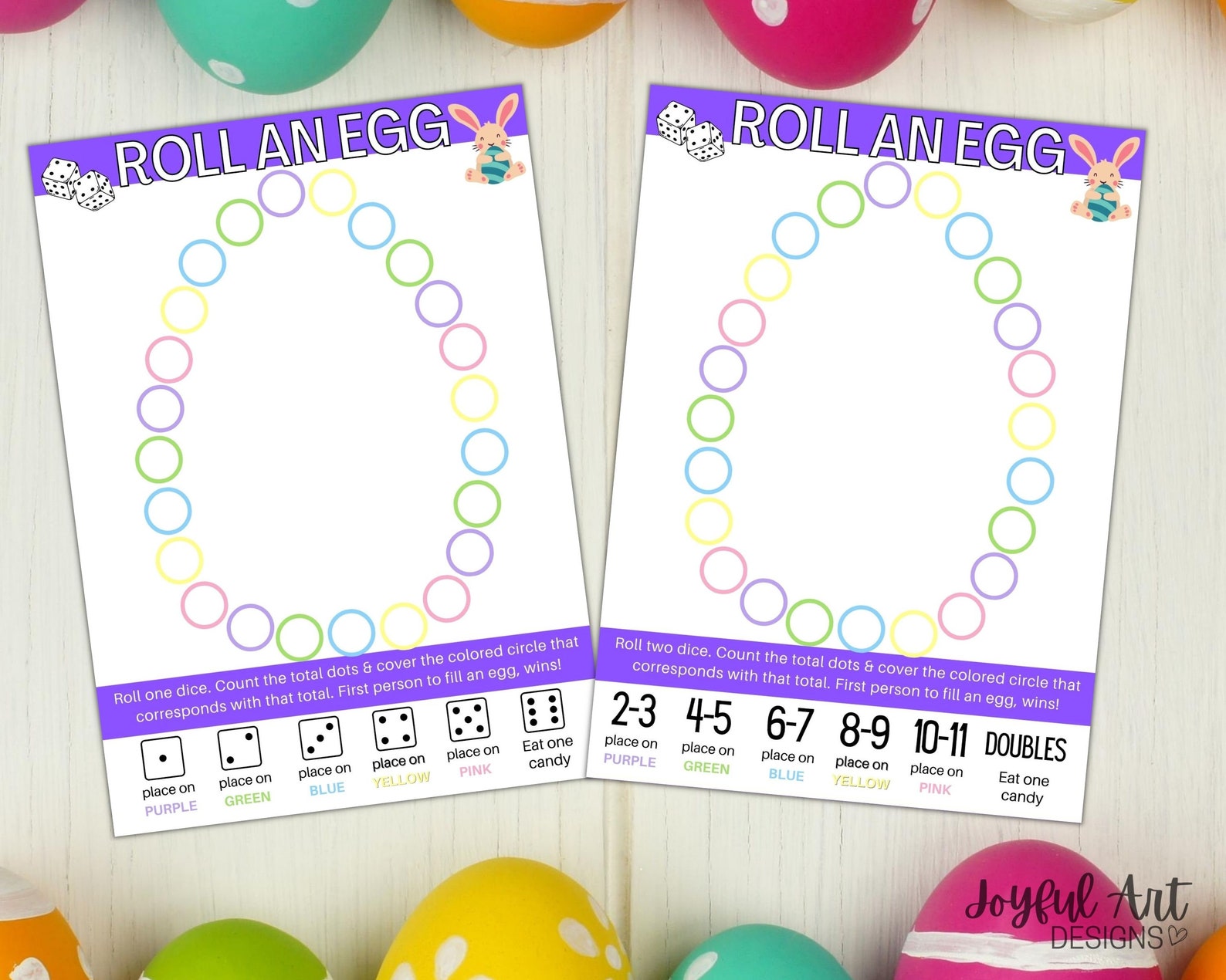 Easter Game / Roll an Egg Candy Dice Game / Easter Party Games / Easter ...