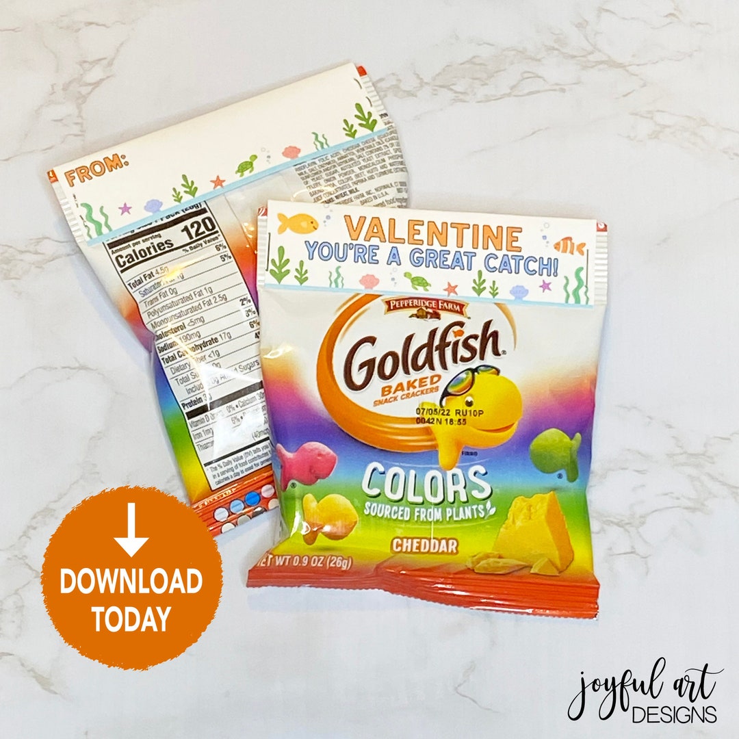 Goldfish Valentine Card / Classroom Valentines / Valentine's Ideas for ...