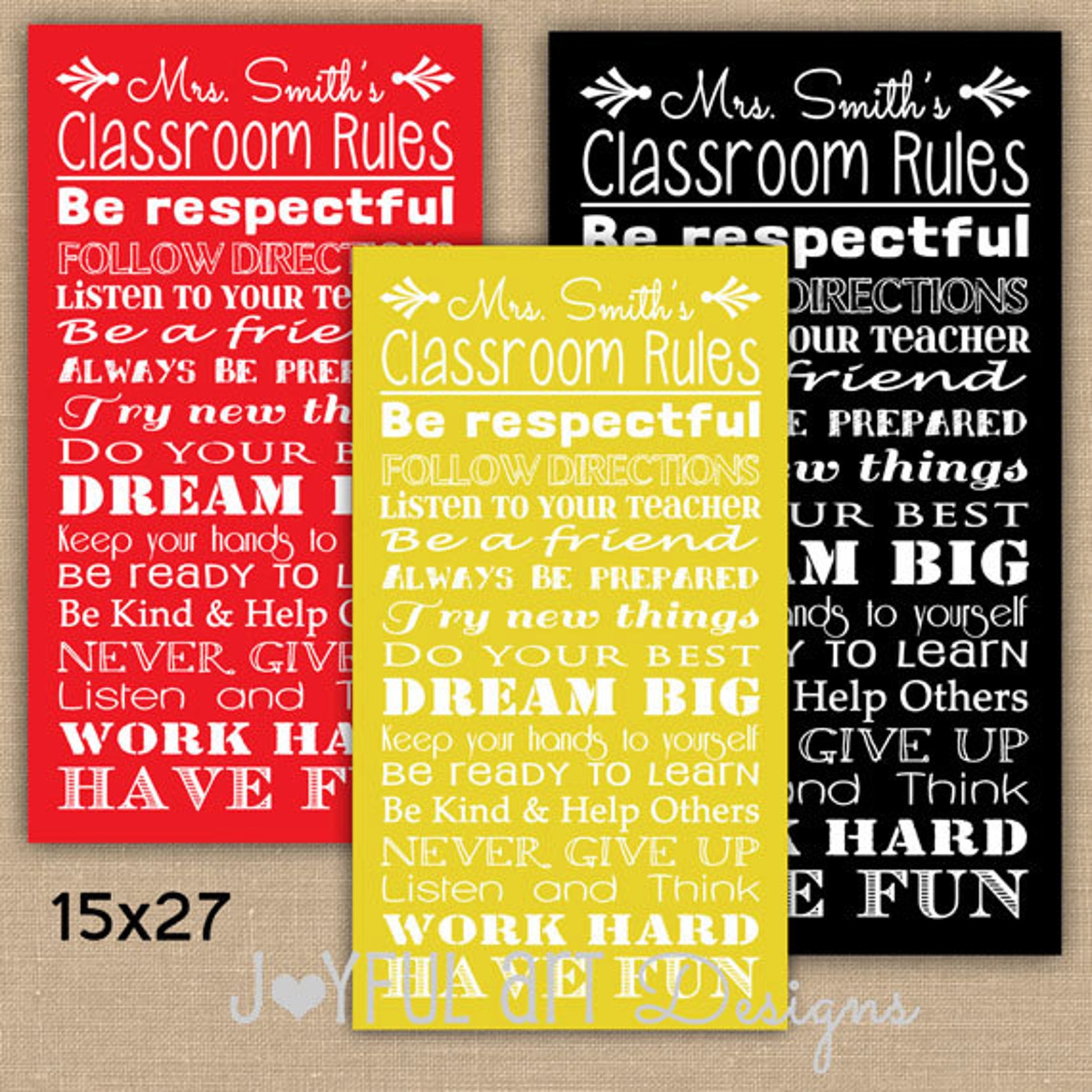 Custom Made Classroom Rules PRINTABLE. Classroom Sign Subway - Etsy