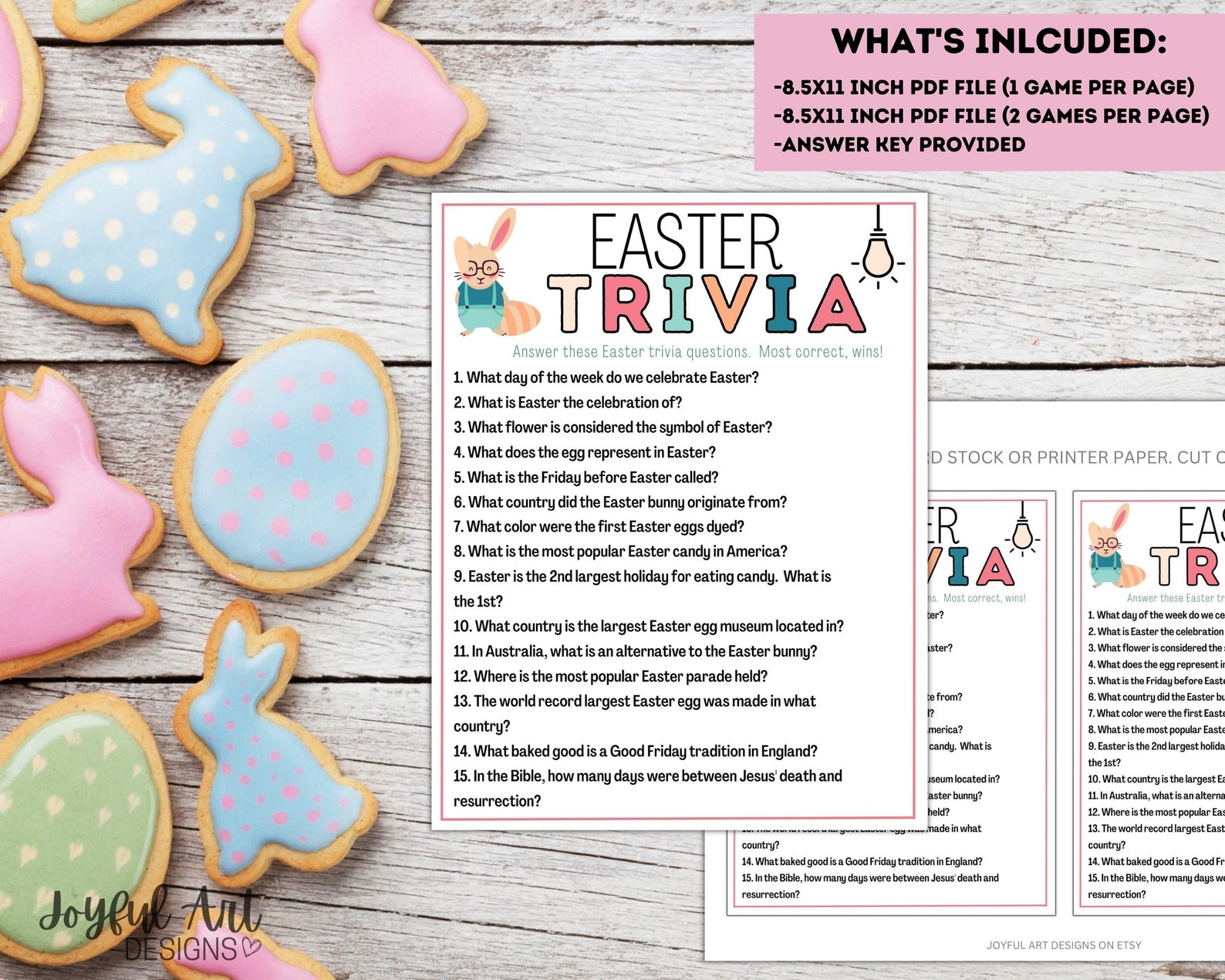 Easter Trivia / Printable Easter Games / Easter Activities for Kids and ...