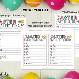 Easter Emoji Game / Easter Party Games / Printable Easter Games / Emoji ...