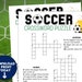 Soccer Crossword Puzzle / Printable Soccer Team Party Games / Soccer ...