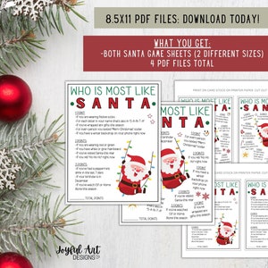 Christmas Icebreaker Game, Who is Most Like Santa, Office Christmas ...