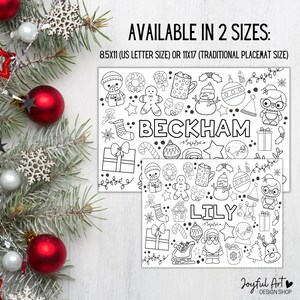 Christmas Placemat Printable, Christmas Activities for Kids, Christmas ...