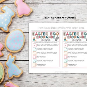 Easter Egg Exchange Dice Game / Easter Party Games / Printable Easter ...