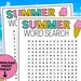 Word Search Summer Game / Summer Party Game / Printable Summertime Game ...