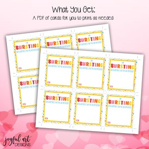 Starburst Valentine Card / Classroom Valentines / Valentine's Ideas for ...