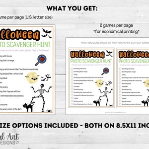 Halloween Photo Scavenger Hunt / Halloween Party Games / Printable ...