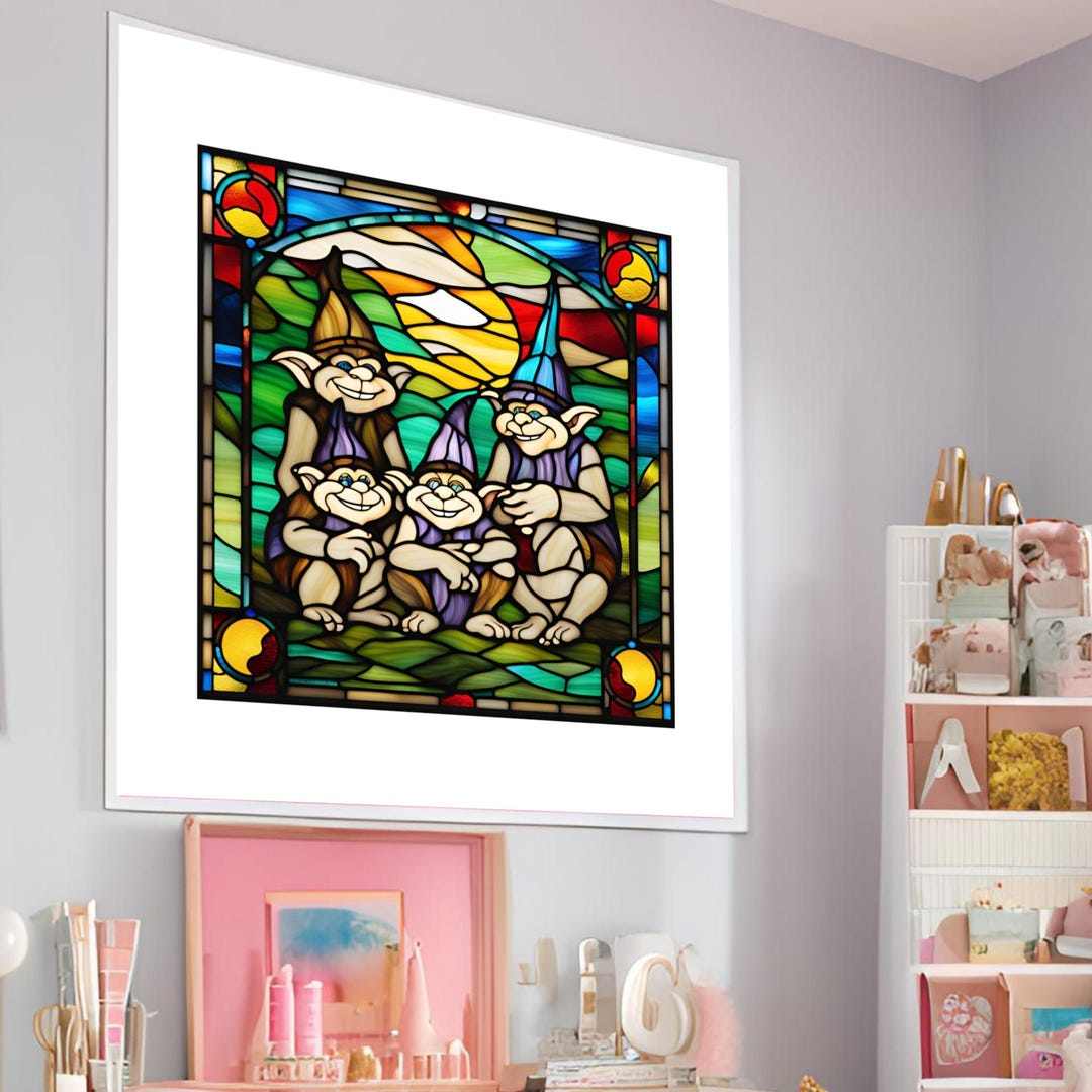 The Troll Family Gathering: A Stained Glass Celebration of Whimsy and ...