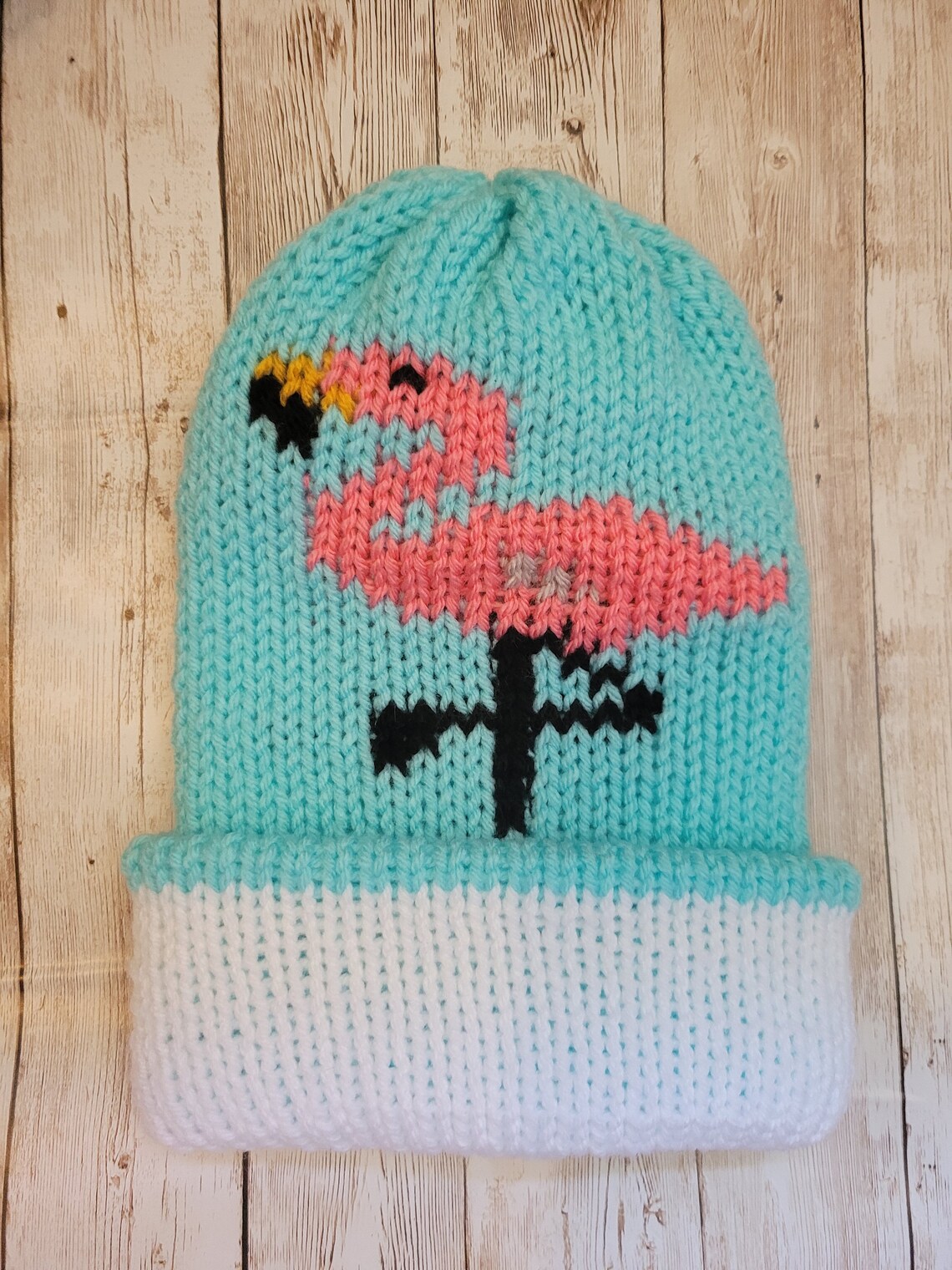 PDF DIGITAL PATTERN Flamingo Beanie, Adult and Child Size Beanie ...