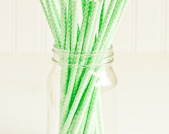 Mint green straws | Etsy