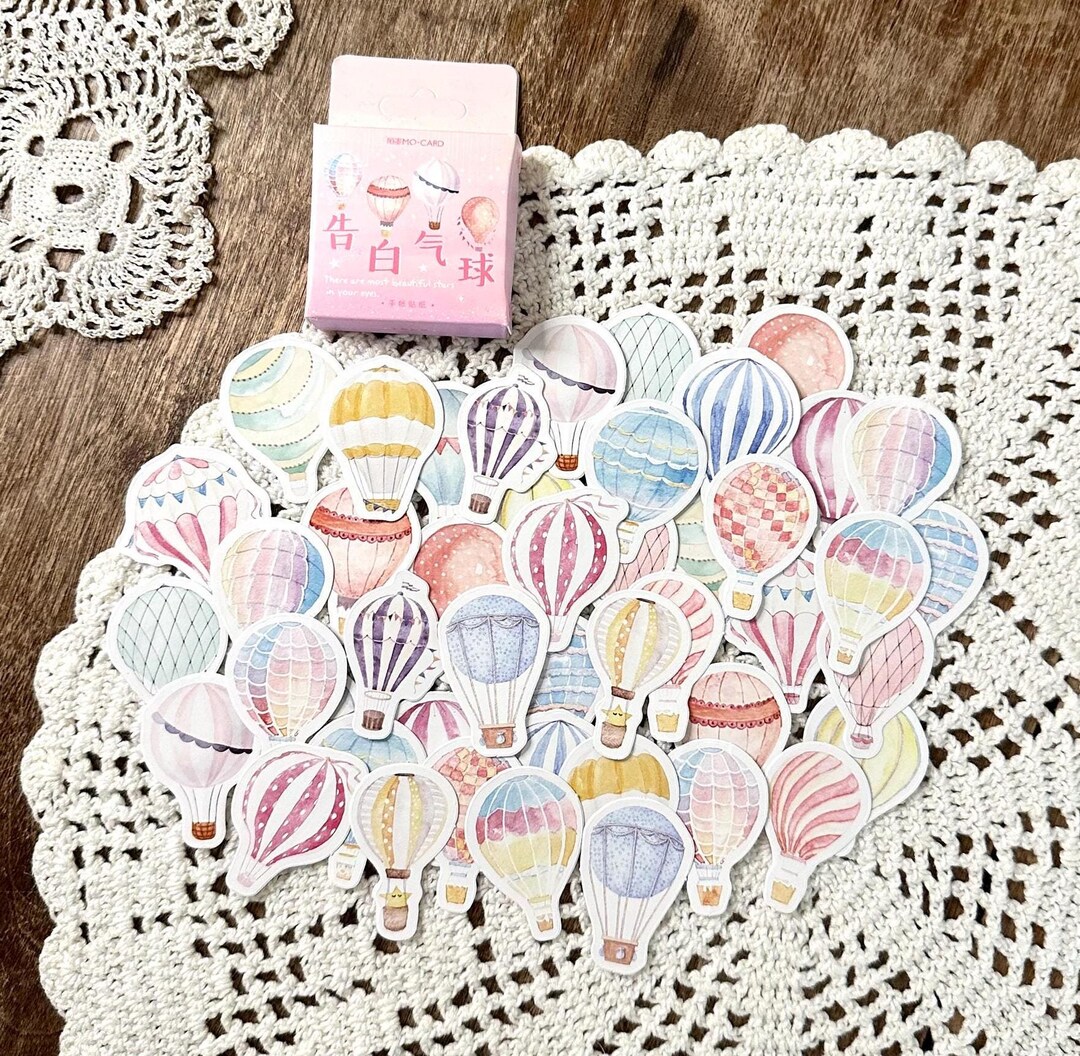 40+ Cute Hot Air Balloon Stickers – No. 12, Travel Stickers, Party ...