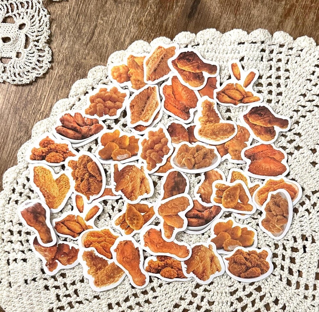 40+ Cute Fried Chicken Stickers – No. 27, Food Stickers, Fast Food ...