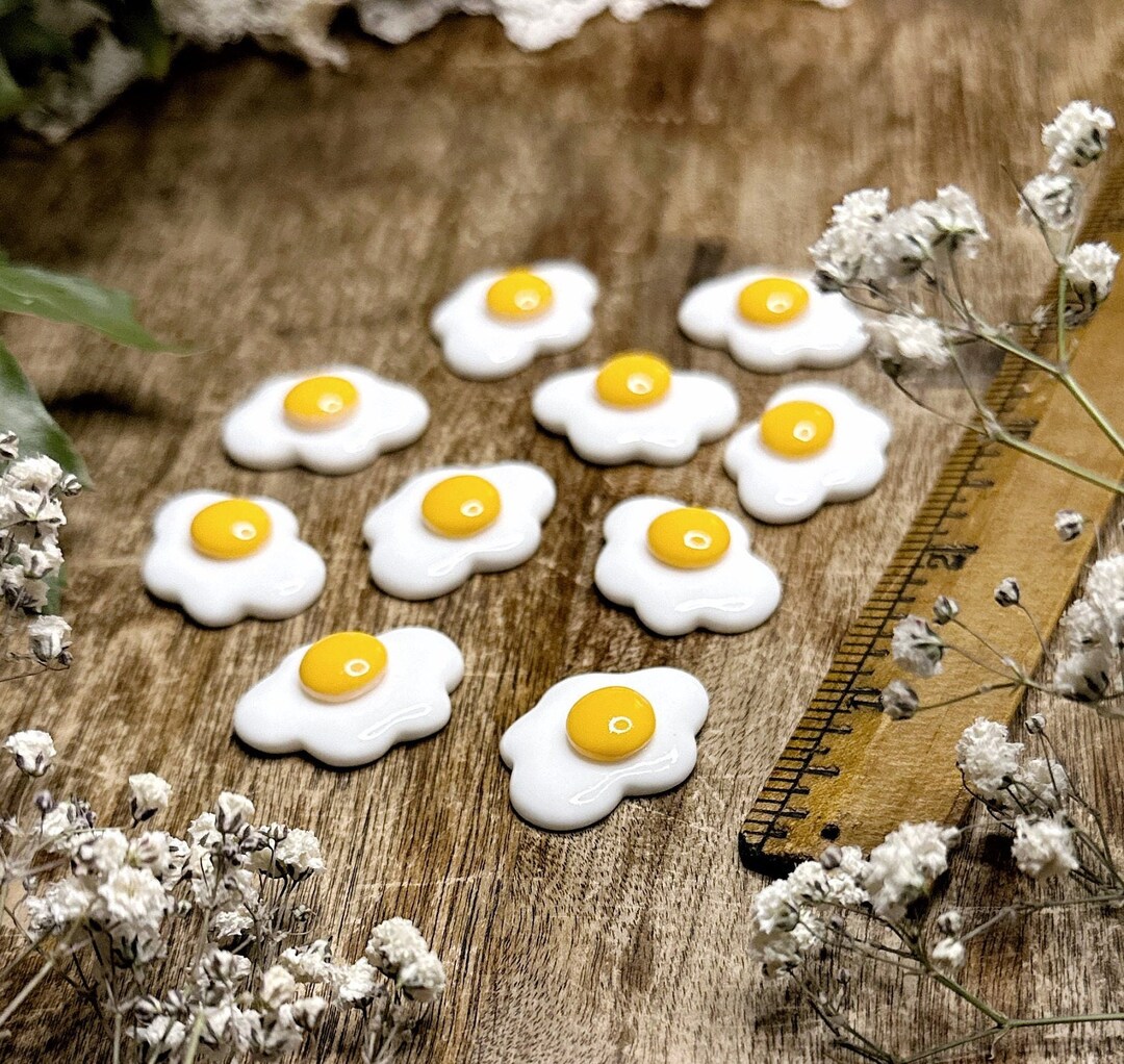 Tiny Fried Eggs Resin Lot, Tiny Dollhouse Eggs, Mini Miniature Eggs ...