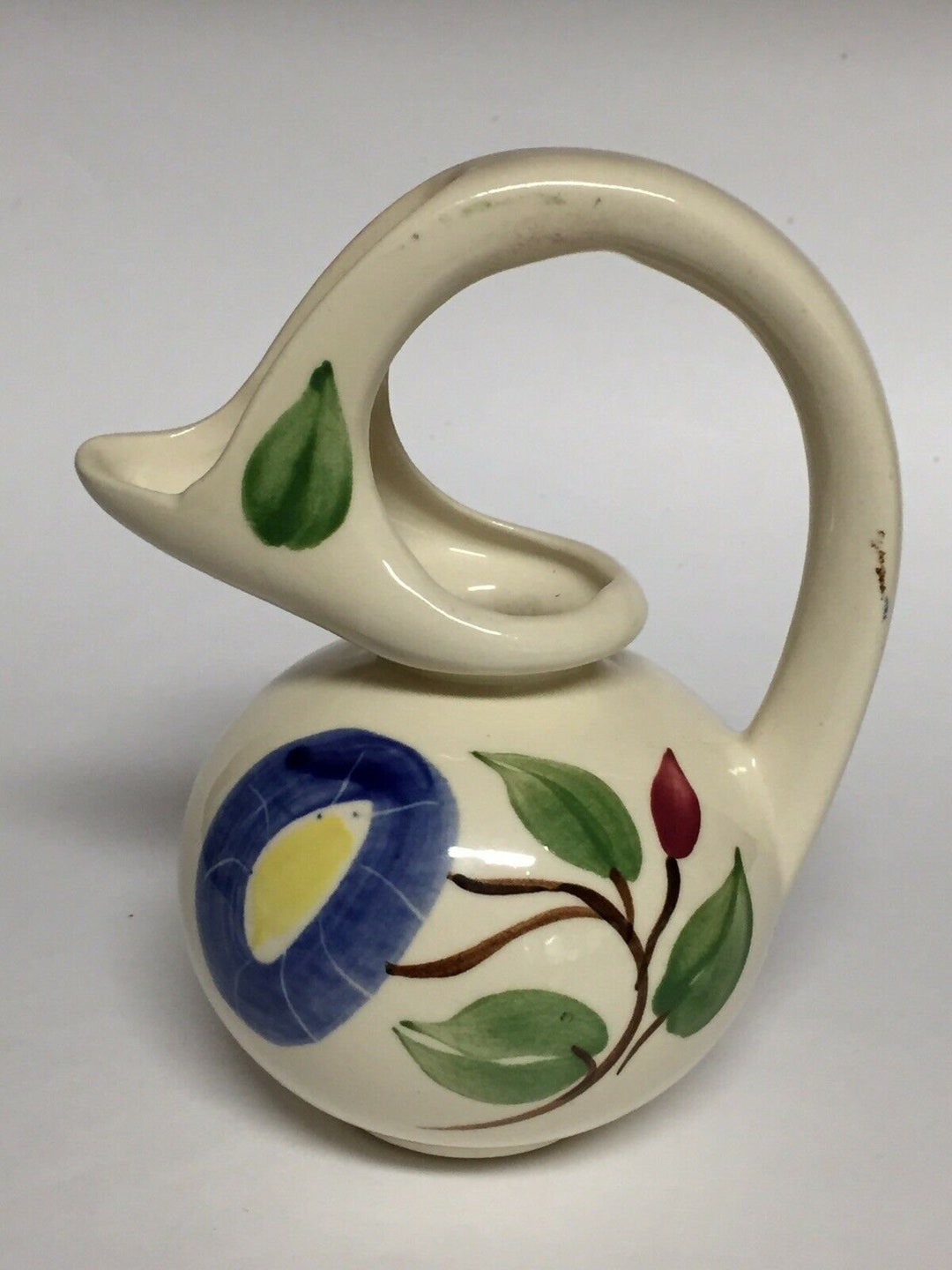 Vintage Purinton Slipware Honey Pourer Morning Glory Pattern 1950's ...