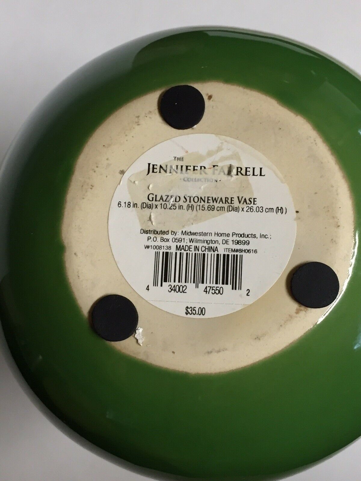 Modern Vase Green Jennifer Farrell Collection Glazed Stoneware 10” - Etsy