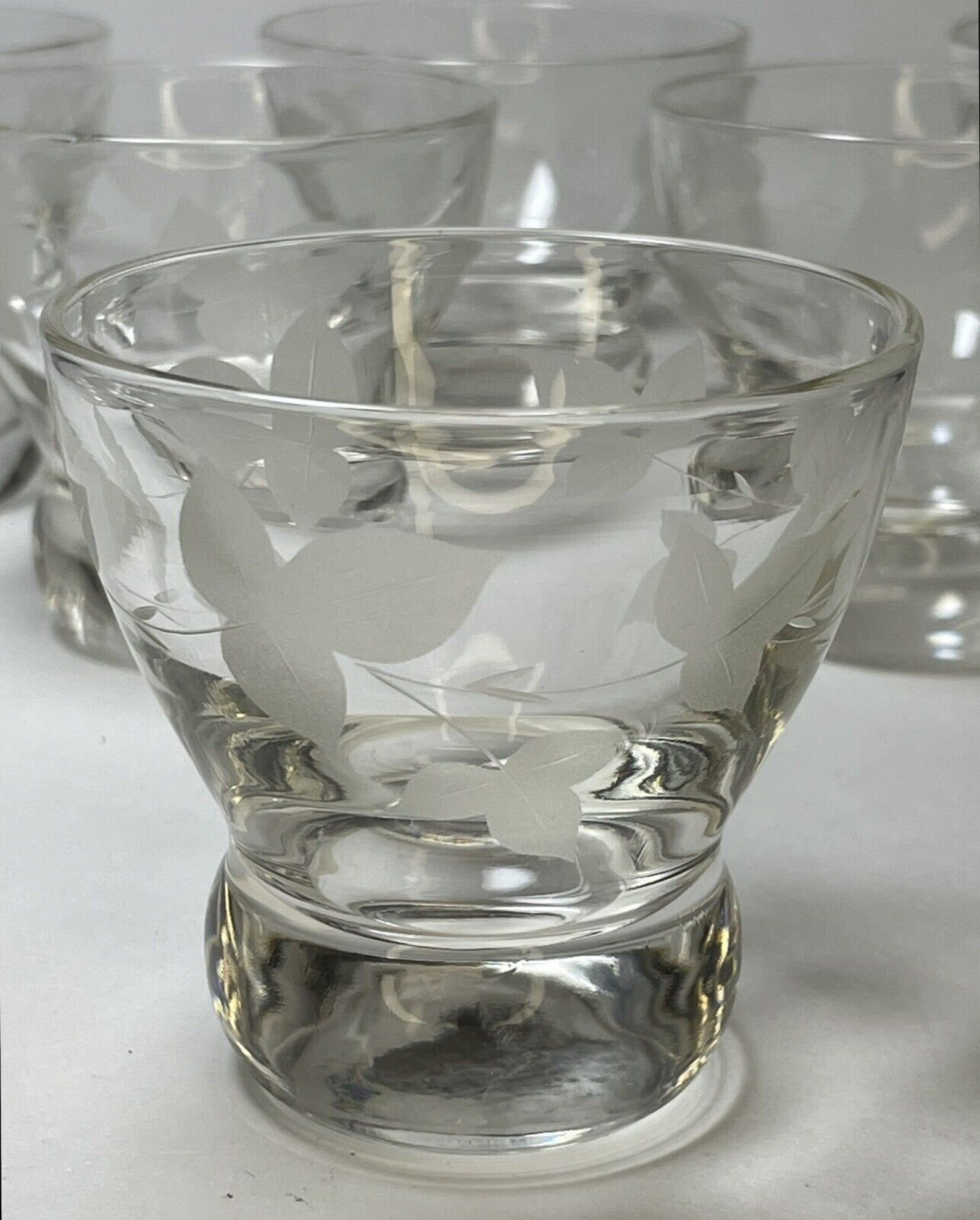 Vintage Cosmopolitan Glasses 4 Oz. Set of 6 Frosted Ivy Design Barware ...