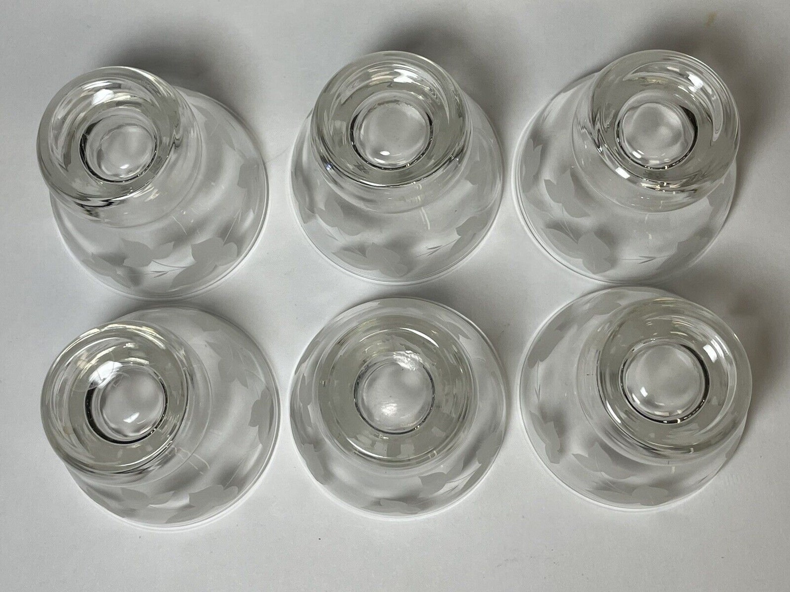 Vintage Cosmopolitan Glasses 4 Oz. Set of 6 Frosted Ivy Design Barware ...