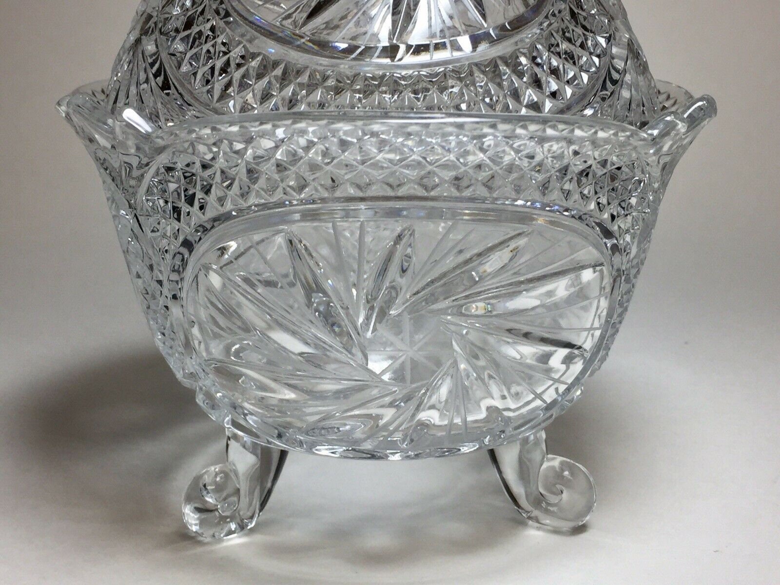 Collectibles Collectible Glass Lidded Crystal Candy Dish Vintage ...
