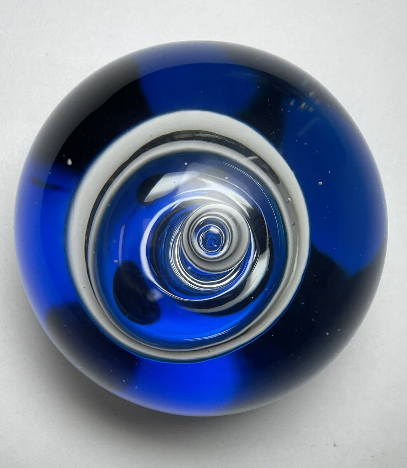 Art Glass Paperweight Suspended Donut Torus Ripple Controlled Bubble 2 ...